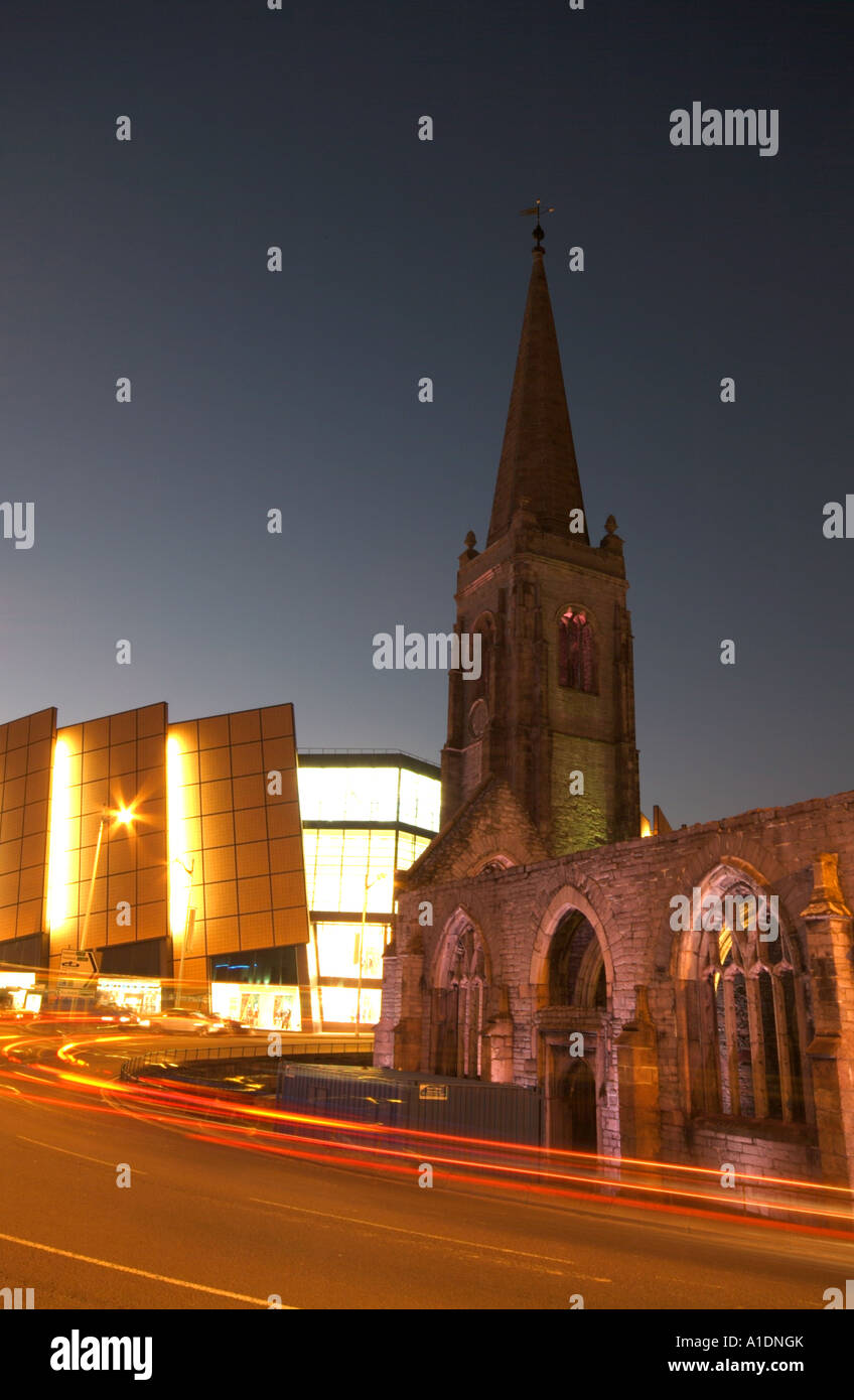 Drakes circus shopping centre and Charles Cross church Plymouth Devon ...