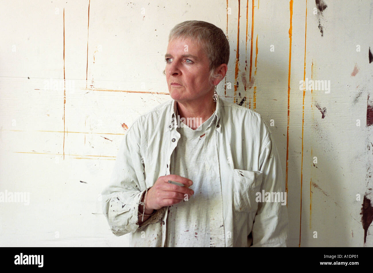 Artist Maggi Hambling in her london studio Stock Photo - Alamy