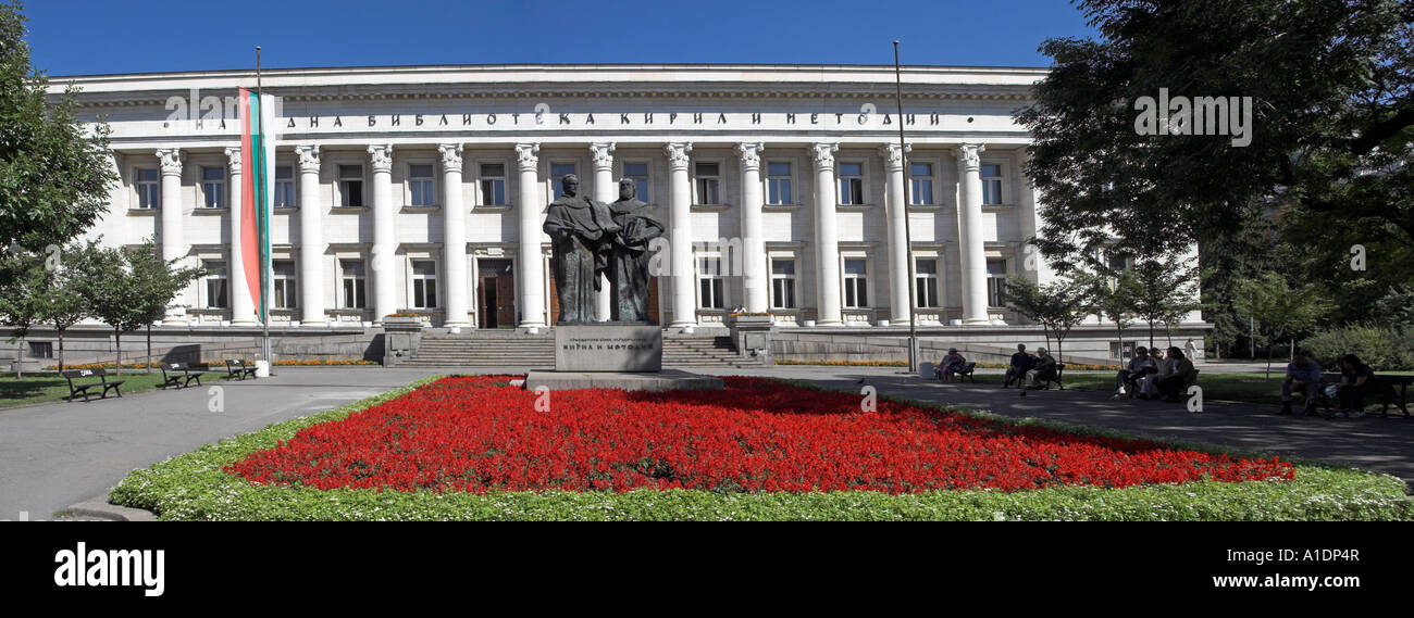 National Library Of Bulgaria With The Statues Of Saints Cyril And ...