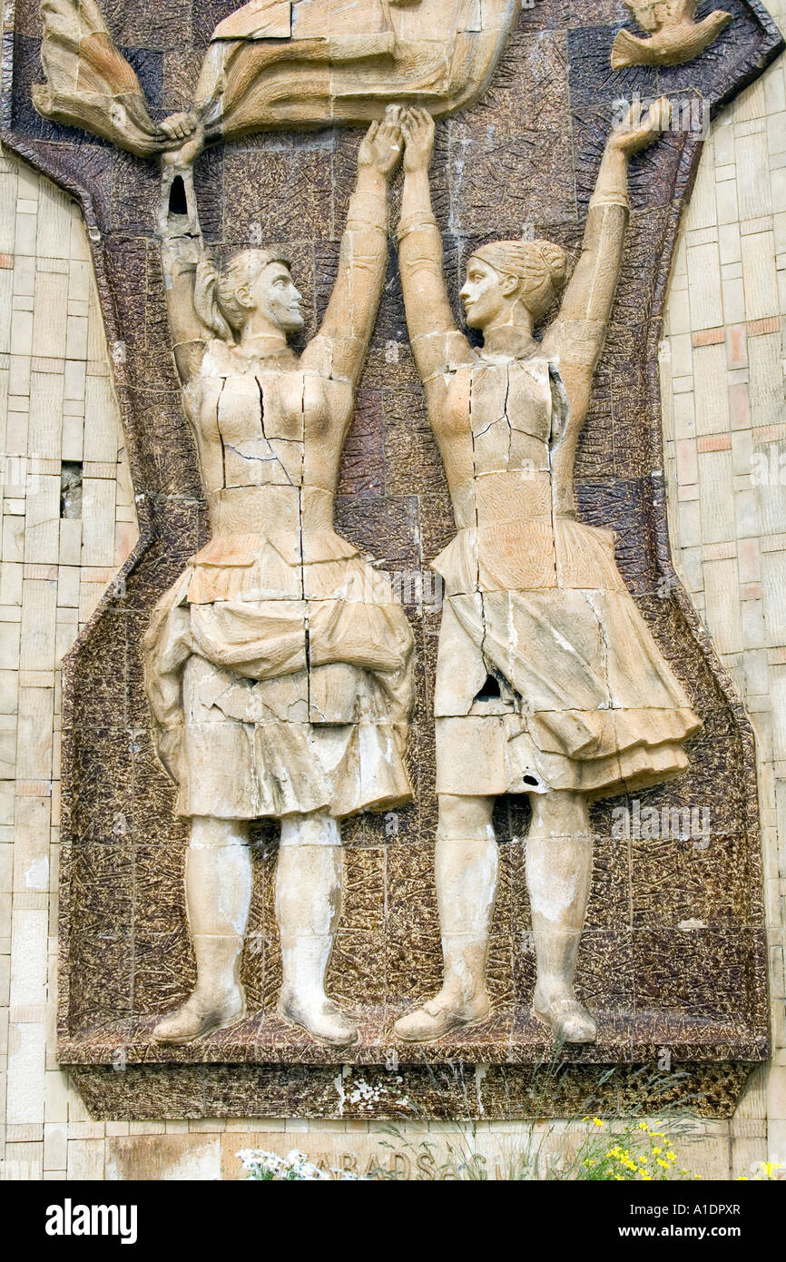 Two Women Statue Detail In The Statue Park Of Budapest The Capital Of ...