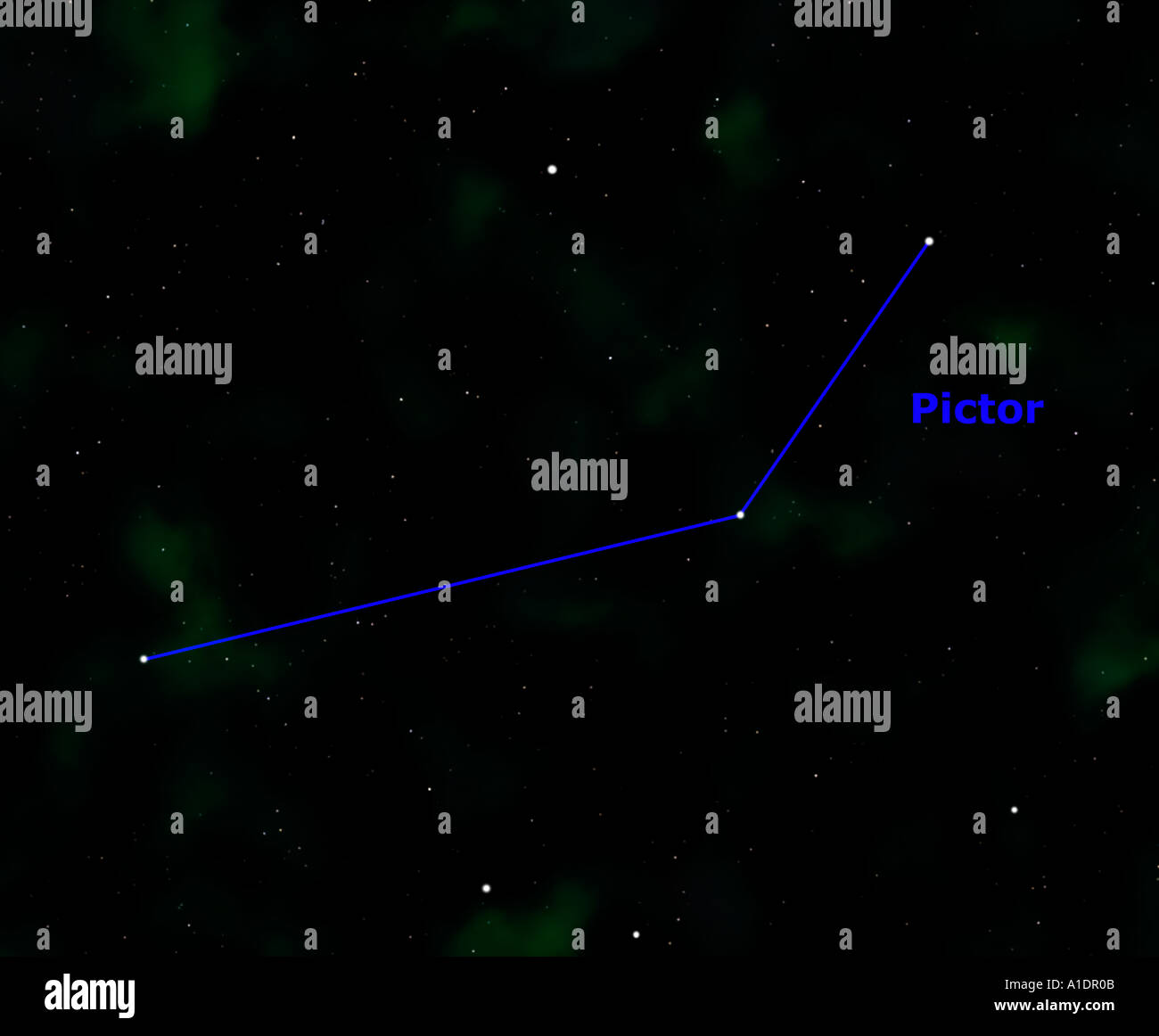 Pictor Constellation Pictor Zodiac Constellation Sign Stars On Stock