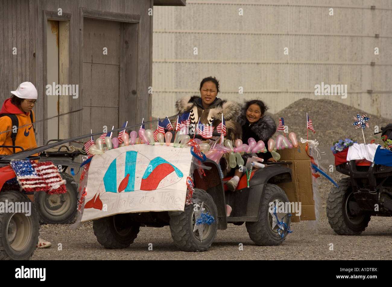 Fourth of July parade in Point Hope the oldest Eskimo village along the ...
