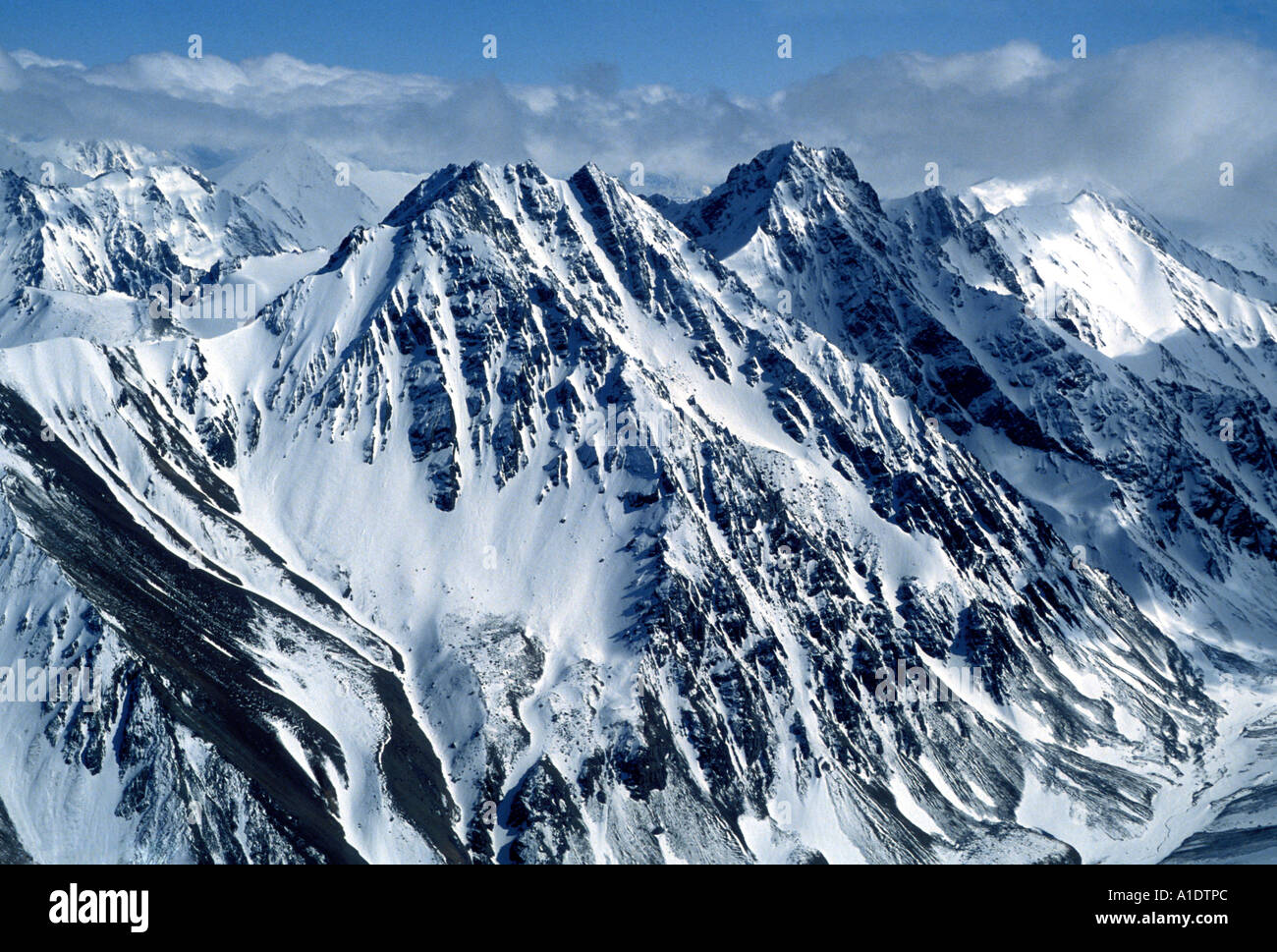 Alaska Flying in a small plane around Mt McKinley Stock Photo - Alamy