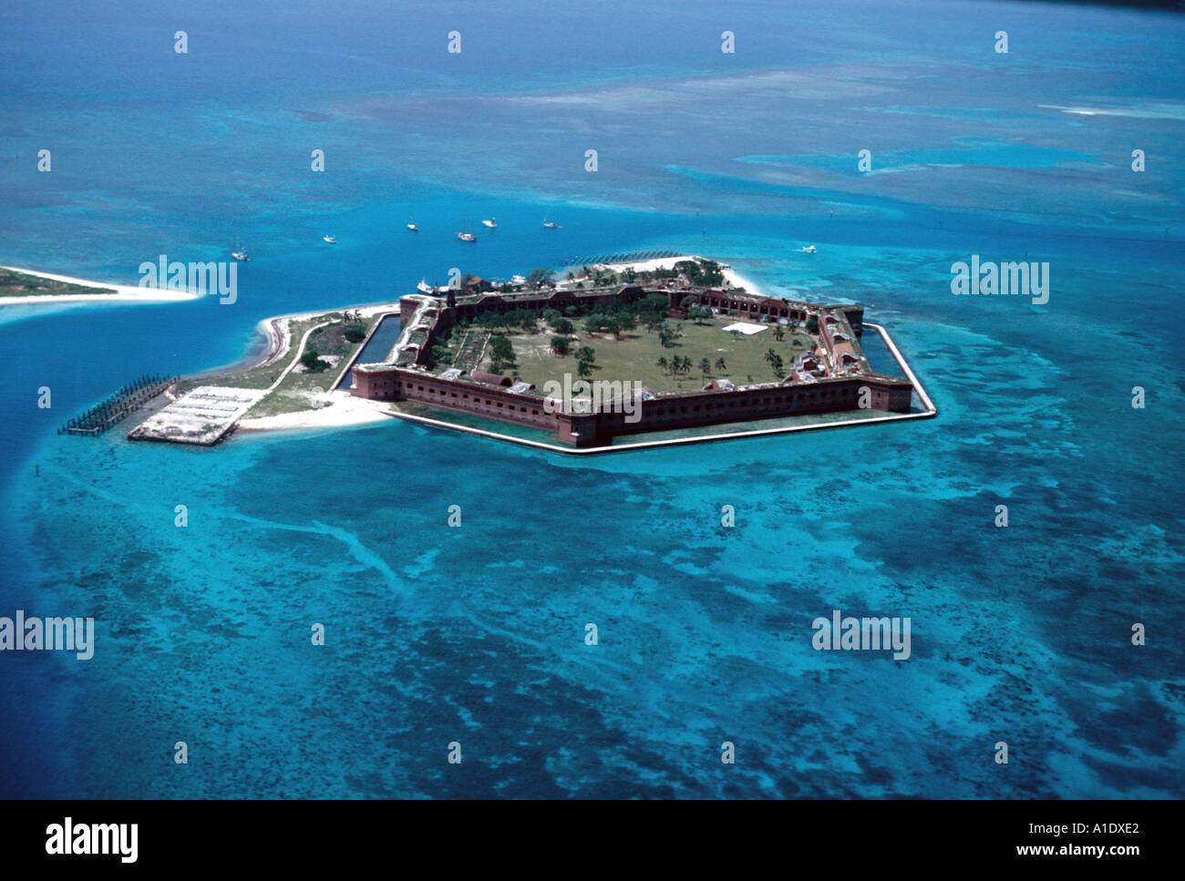 Florida Keys Dry Tortugas Fort Jefferson aerial Stock Photo - Alamy