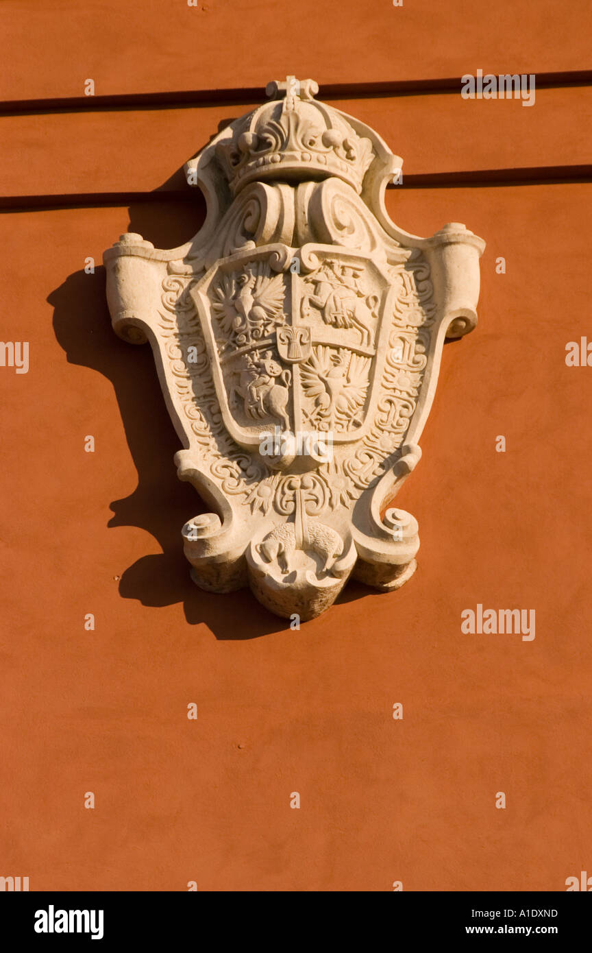 Crest showing union between Poland and Lithuania on wall of Royal ...