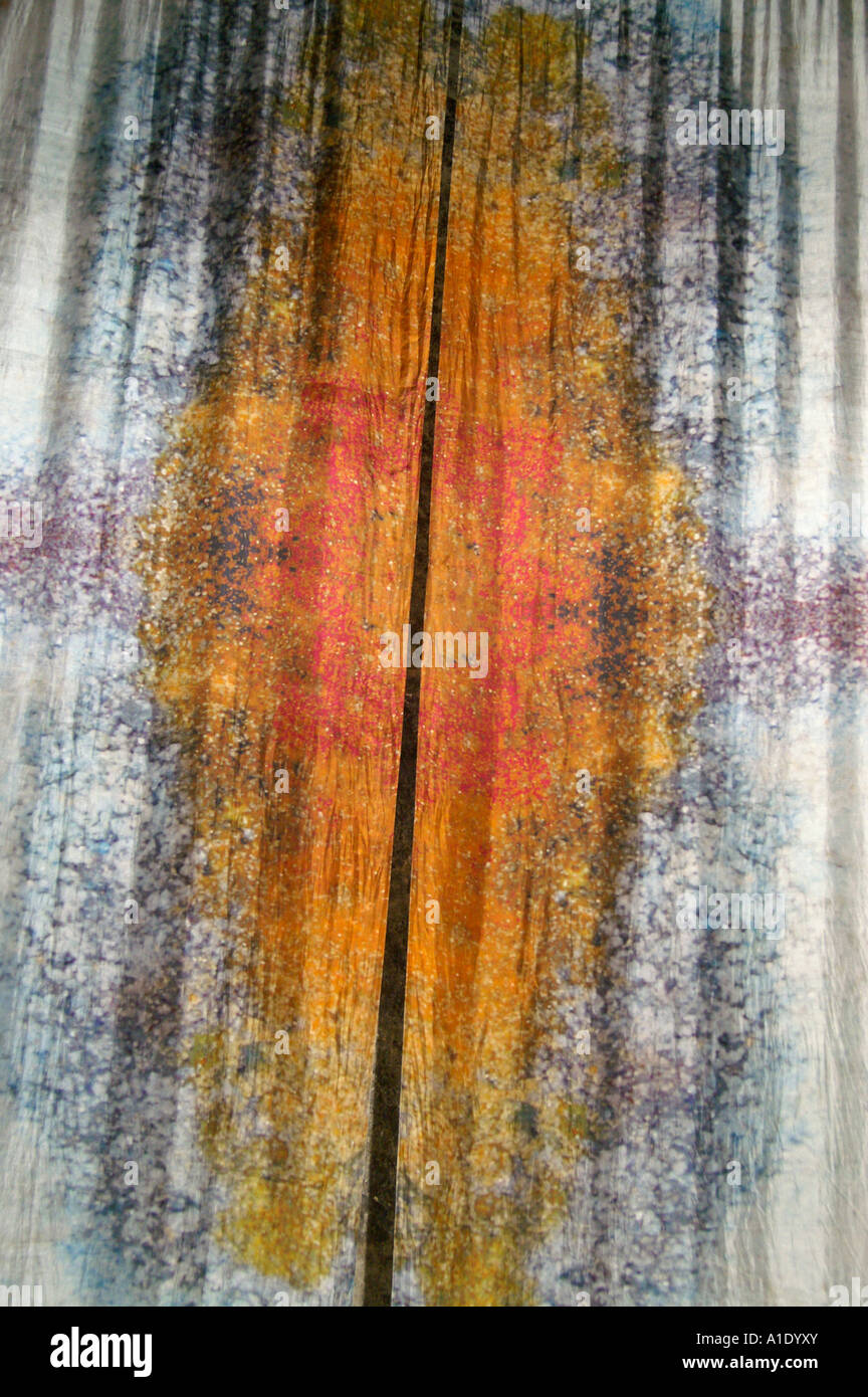 Batik cloth hanging in salt mine Wieliczka, Poland Stock Photo - Alamy