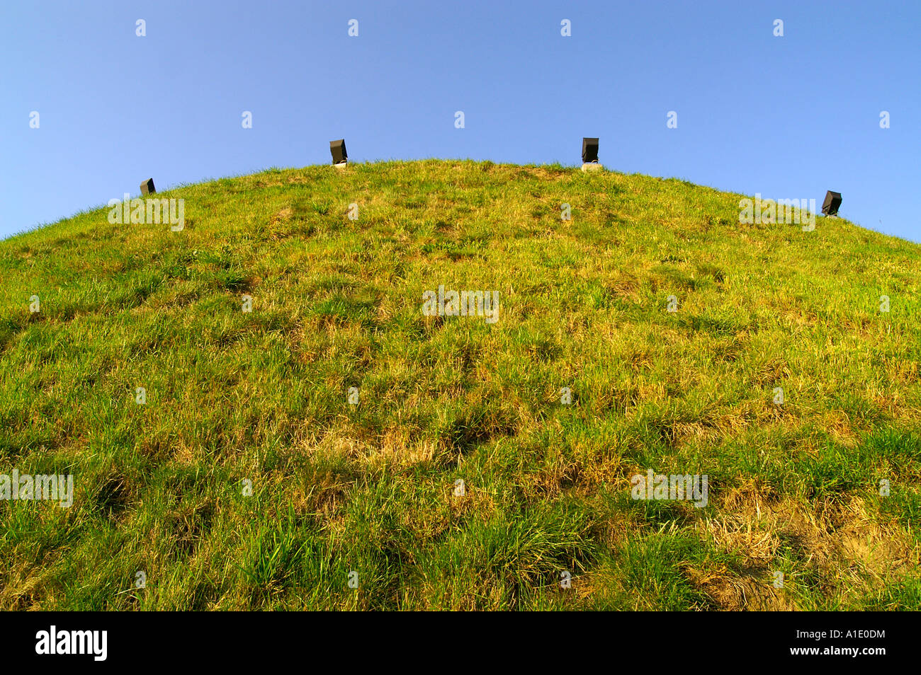 Kopiec Kosciuszka - Kosciuszko Mound Hill, green grass lawn hummock ...
