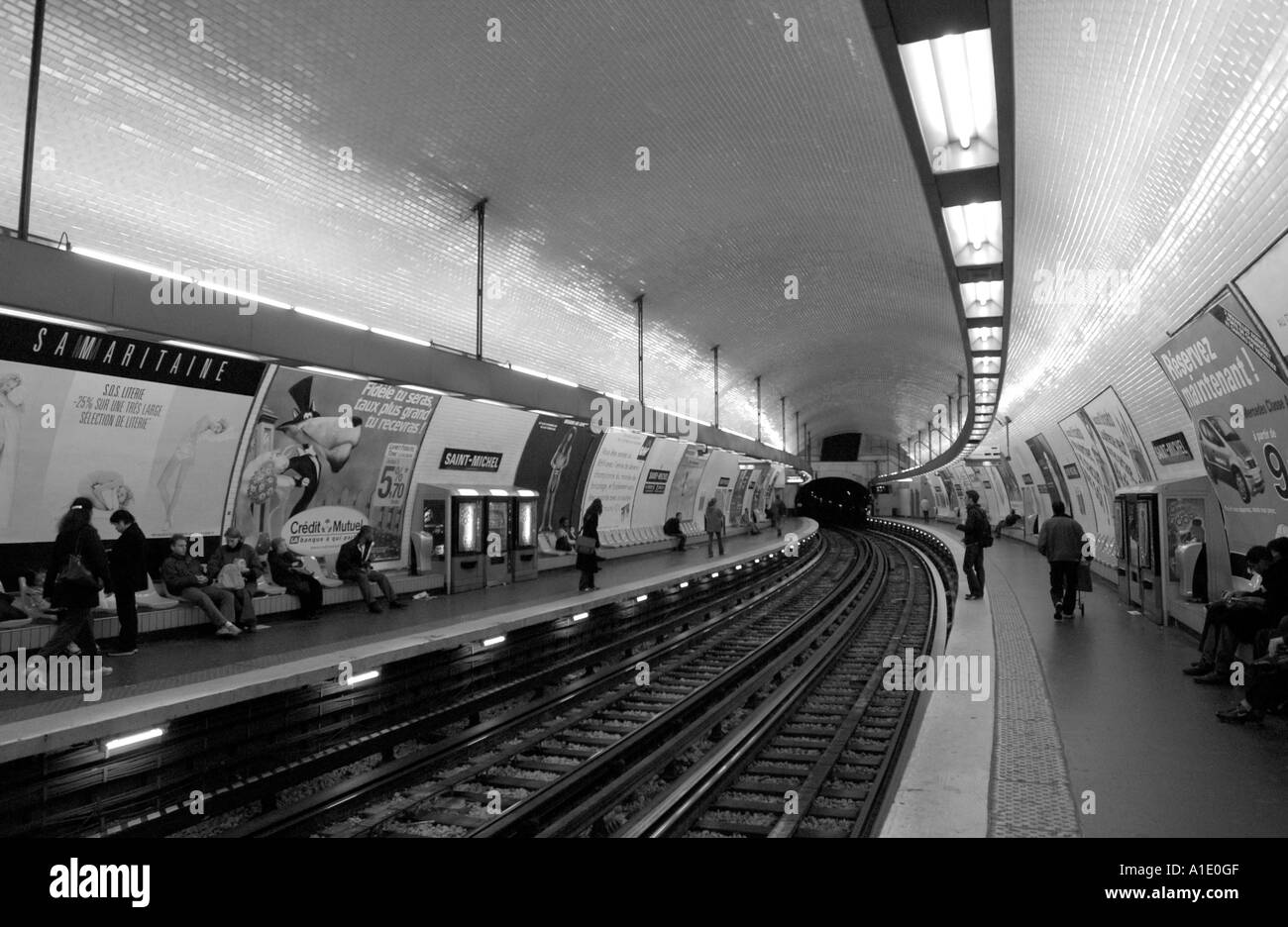 A metro train station in Paris France Europe Stock Photo - Alamy
