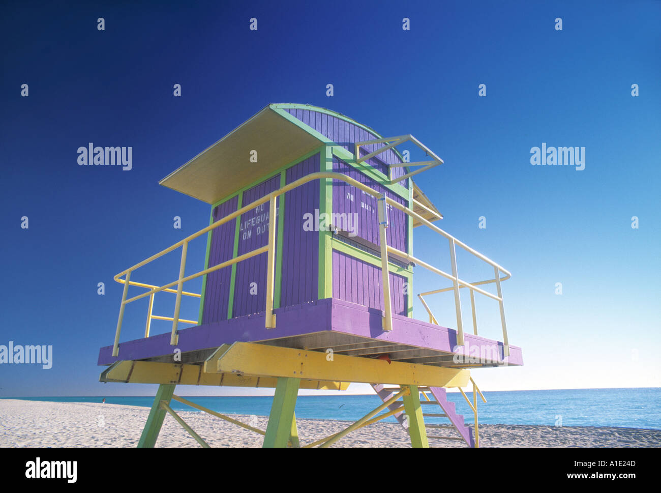 Lifeguard Station Miami Beach Miami USA Stock Photo - Alamy
