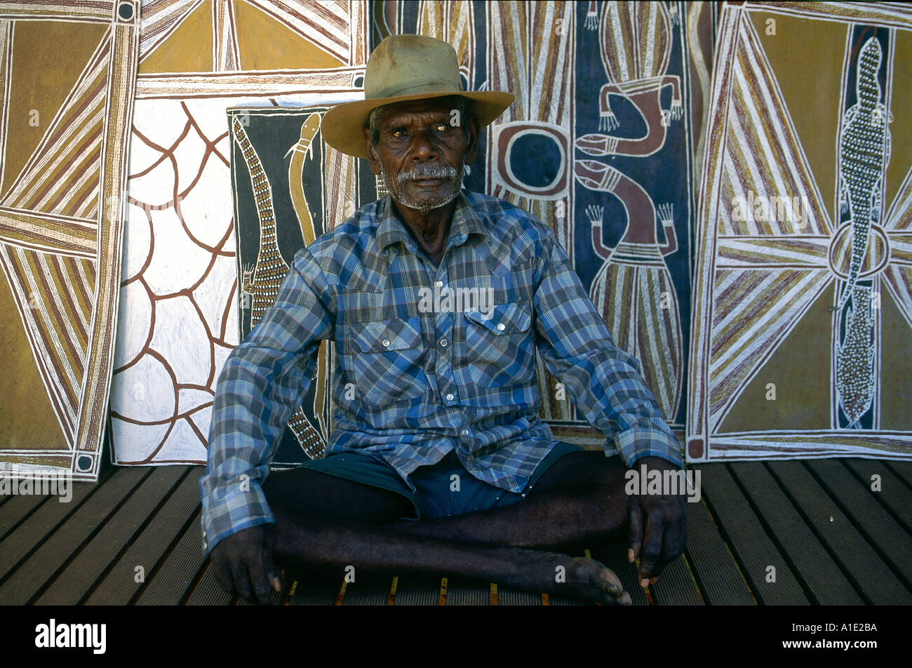 Famous Aboriginal artist David Malangi wise elder of the ...