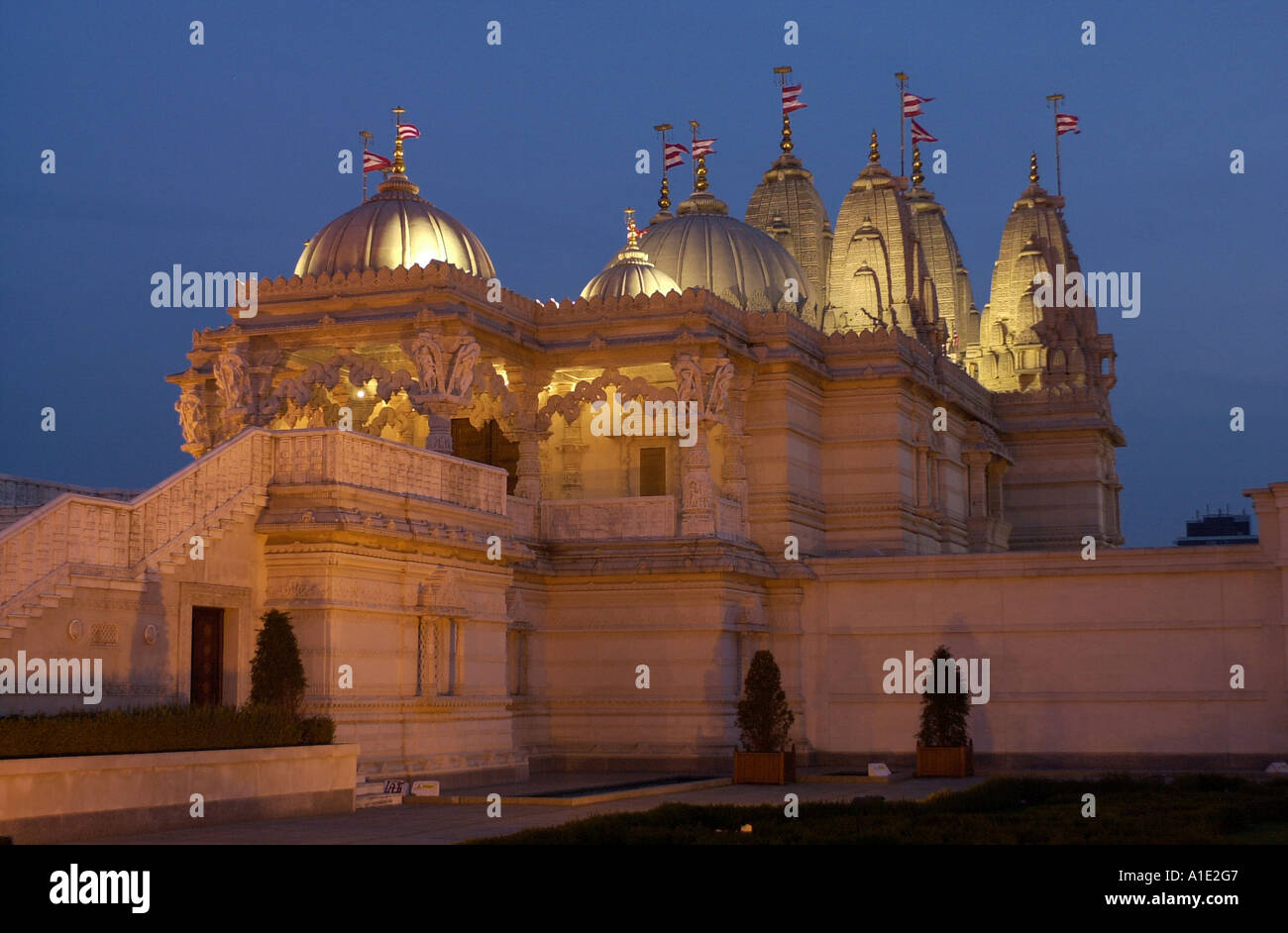 At the hindu temple shri swaminarayan mandir in london hi-res stock ...