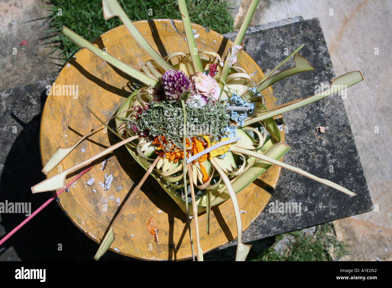 Example of daily offering Bali Stock Photo - Alamy