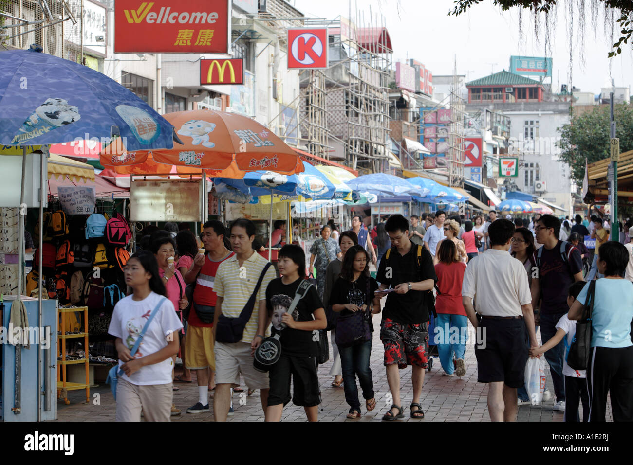 Western Brands and Fastfood outlets line the Cheung Chao Island ...