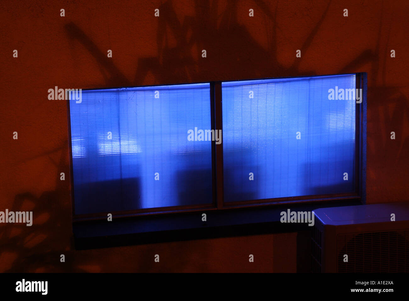ELECTRIC BLUE WINDOWS IN A BUILDING Stock Photo - Alamy