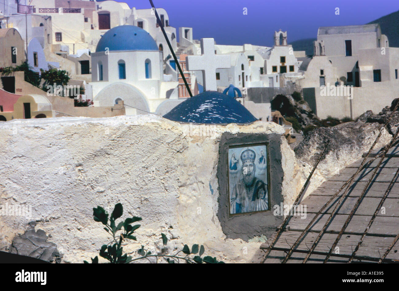 An Icon in Oia Stock Photo - Alamy