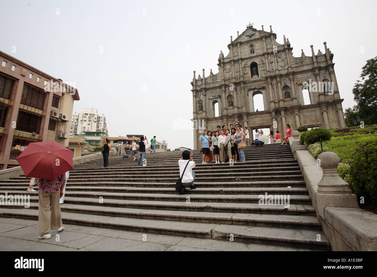 The ruins of St Pauls church Macao China Stock Photo - Alamy
