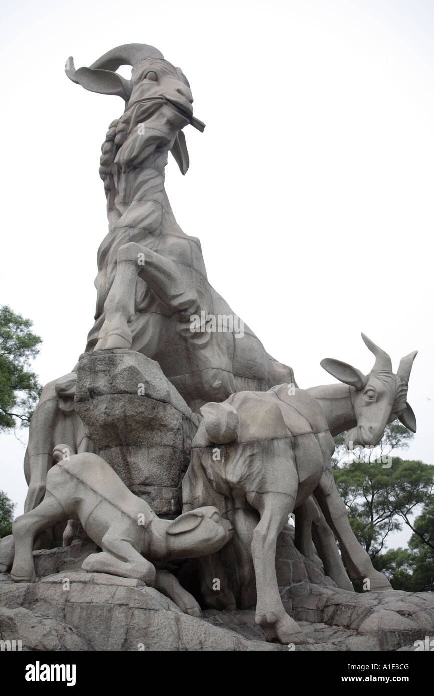 The Famous Statue of the Five Rams Guangzhou China Stock Photo - Alamy