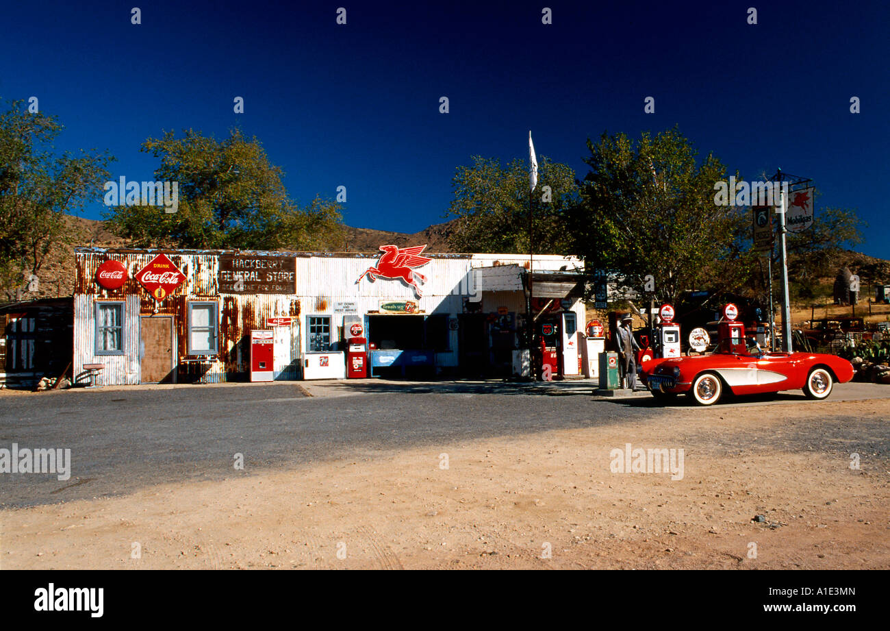 The old gas station on Route 66 at Hackberry Arizona Stock Photo - Alamy