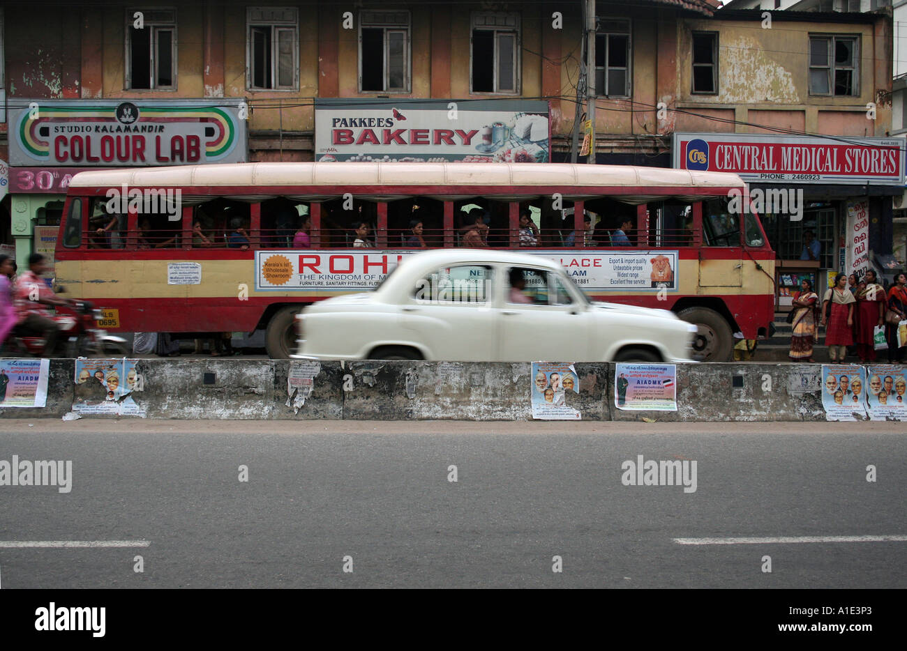 Life on the MG road, Trivandrum, Kerala, India Stock Photo - Alamy