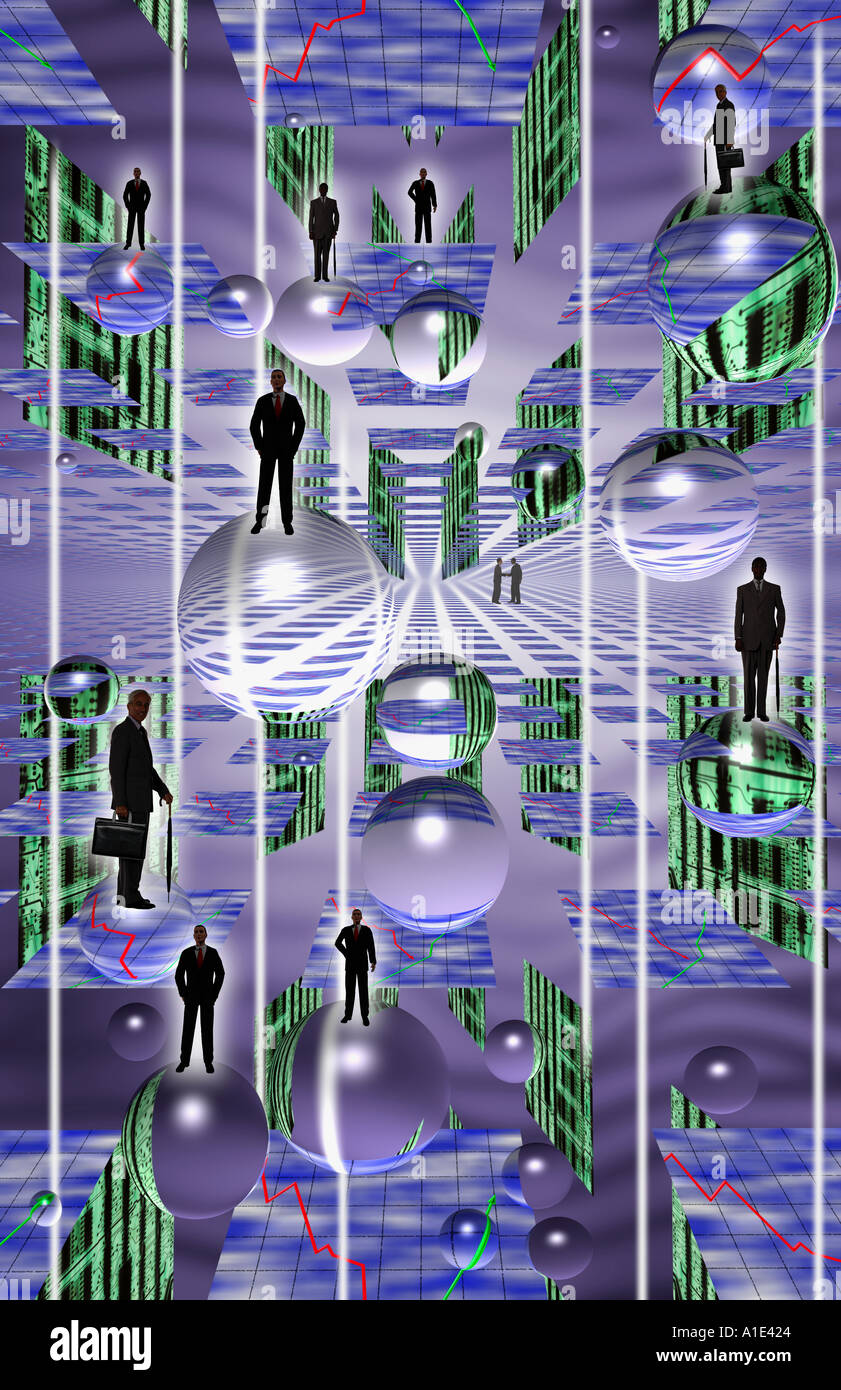 Multi Level Businessmen Stock Photo - Alamy