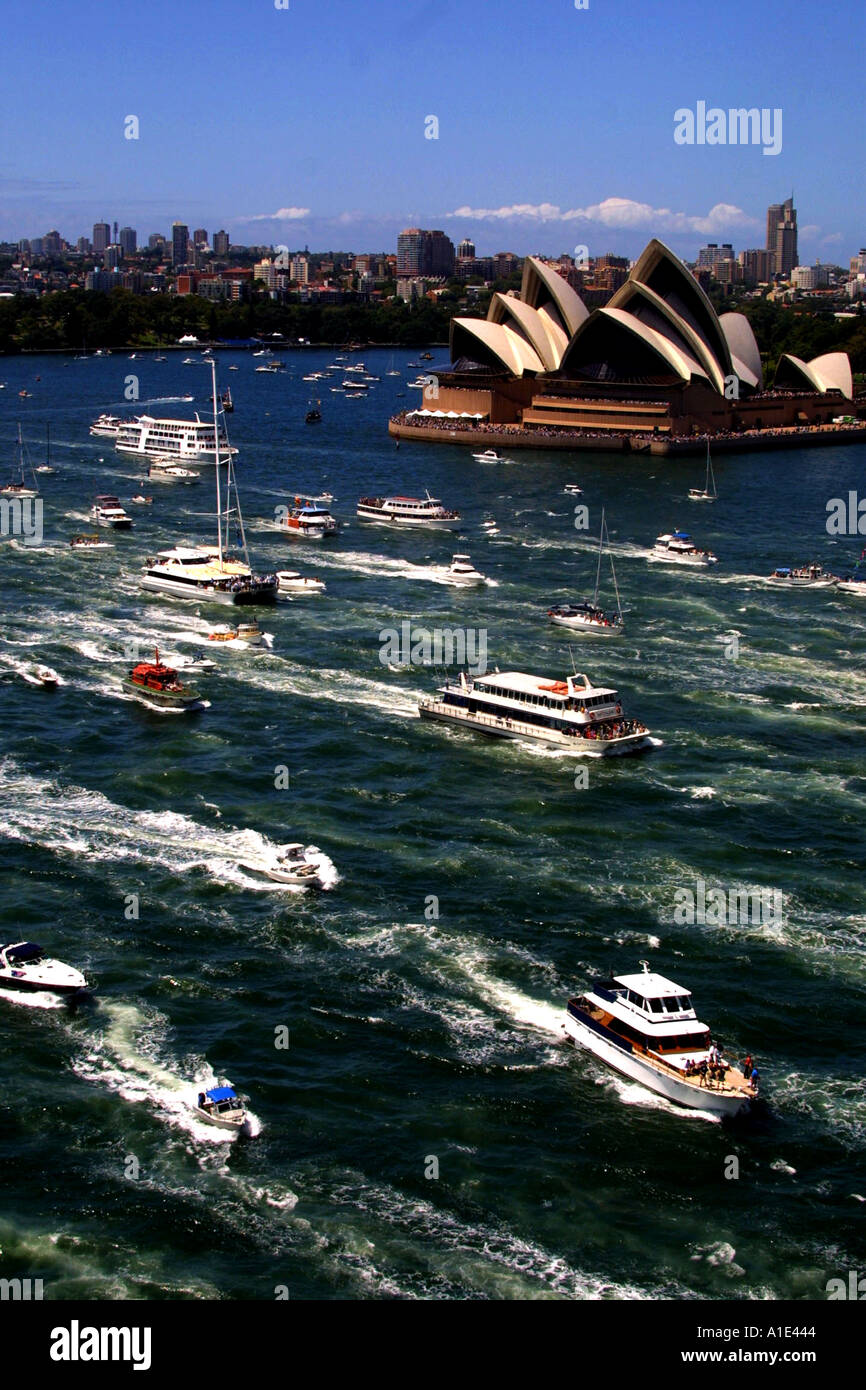 Australia day Sydney Harbor Ferry Race Australia Day Stock Photo - Alamy