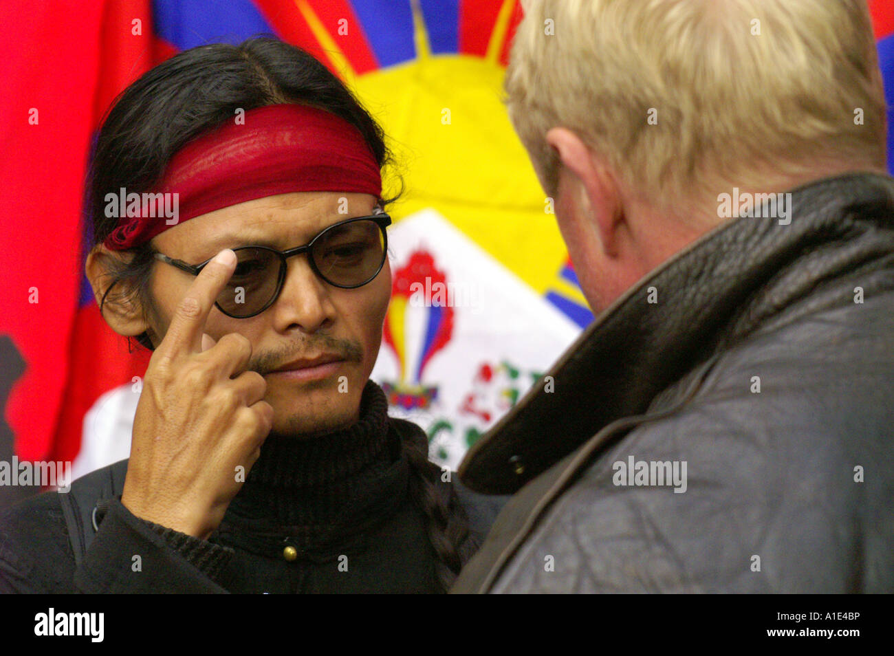 Portrait of tibetan Tenzin Tsundue political activist discussing ...
