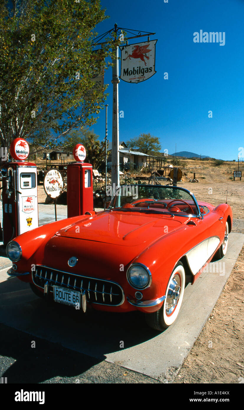 Corvette sports car at the Rt 66 Visitor's Center, Hackberry, Arizona ...