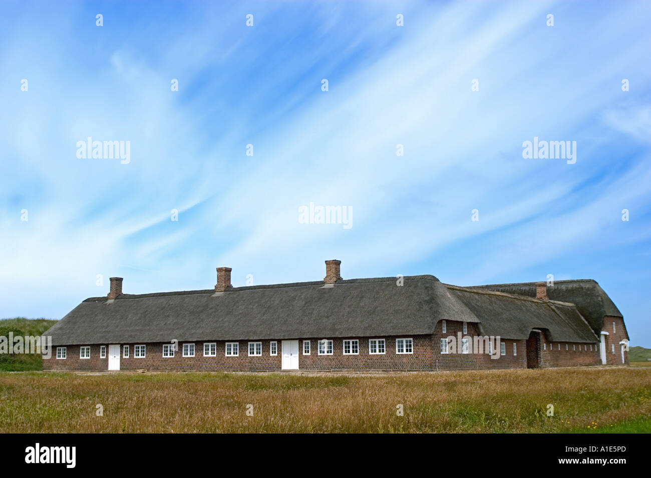 Old farm at the Danish West Coast. Soendervig, Denmark Stock Photo - Alamy