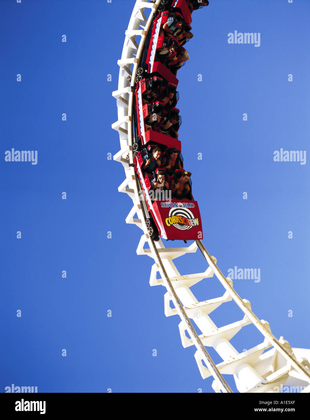 Corkscrew roller coaster hi-res stock photography and images - Alamy