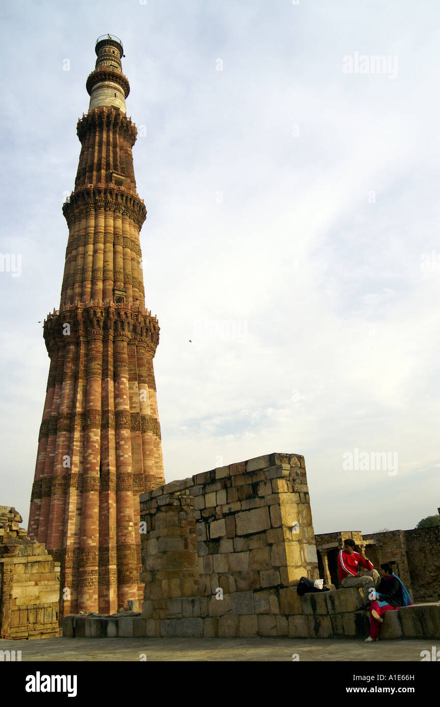 Tallest minar tower at Qutb Minar ancient archaeological complex in New ...
