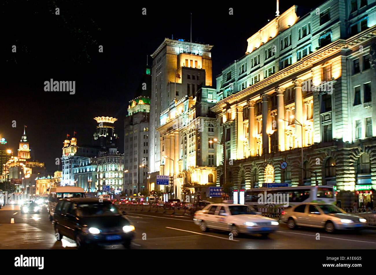 Evening at the Bund Waitan Shanghai China Stock Photo - Alamy