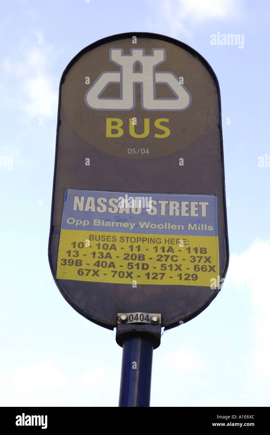 dublin tour city bus stop street signs dublin ireland irish city ...