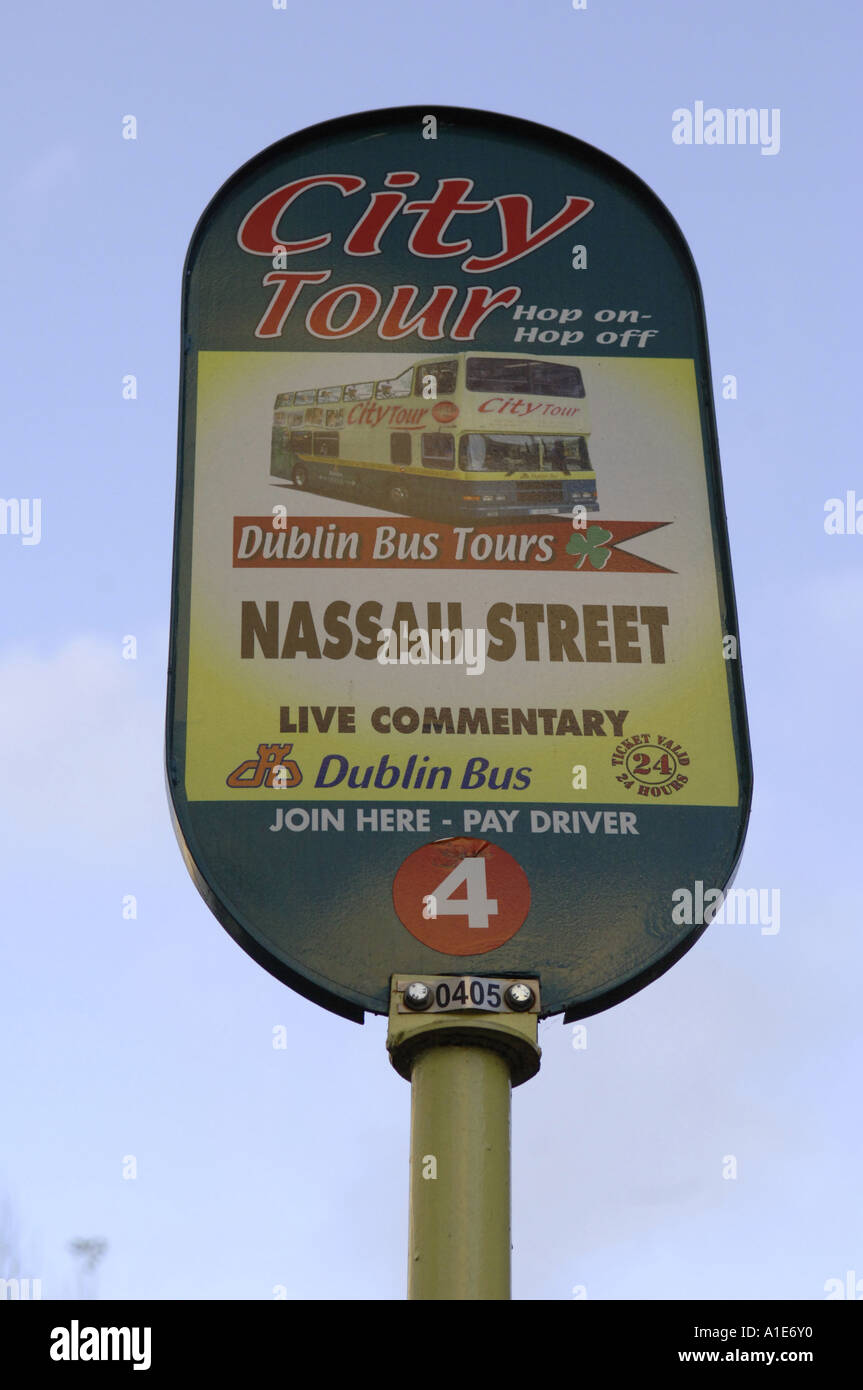 dublin tour city bus stop street signs dublin ireland irish city ...