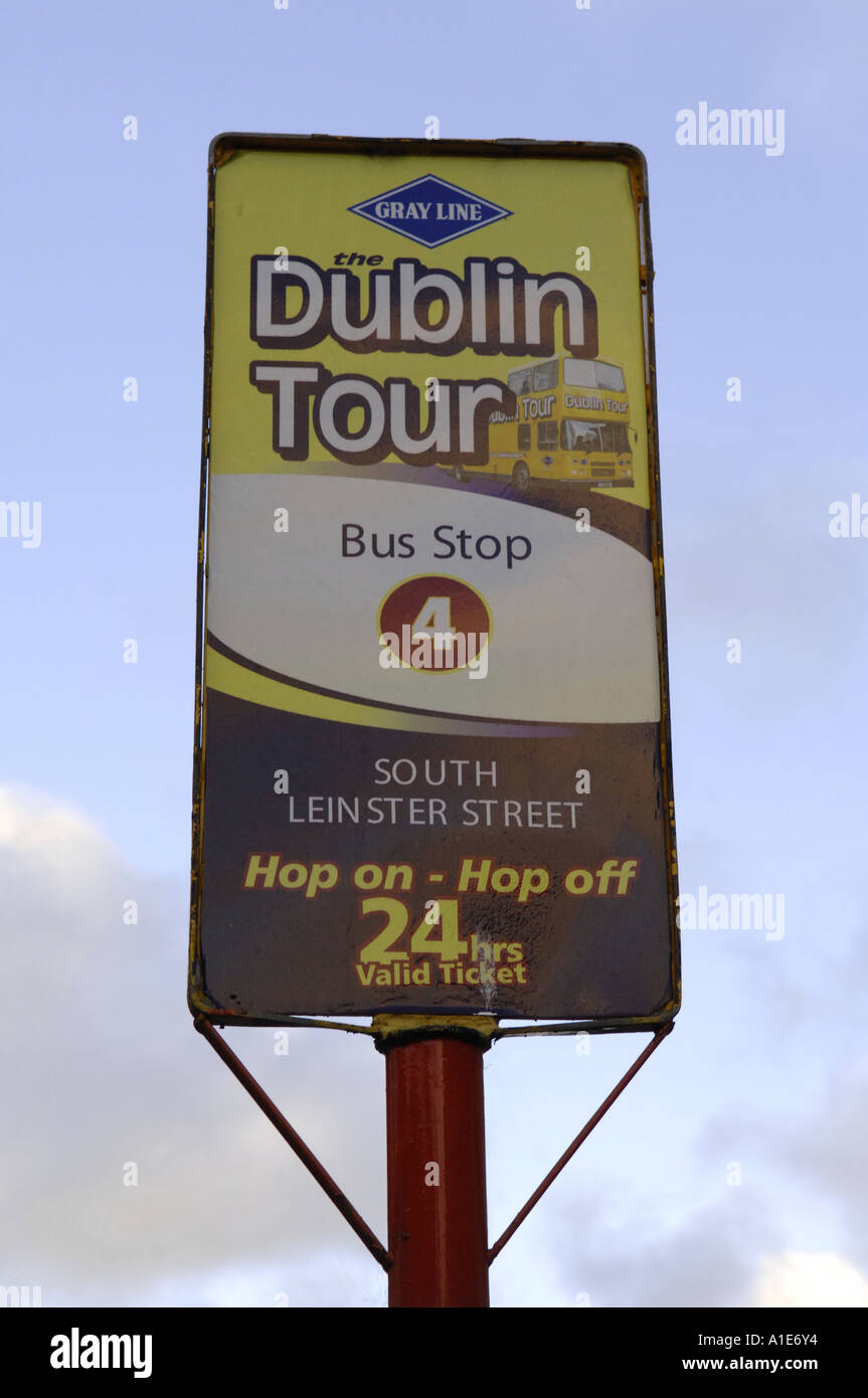 dublin tour city bus stop street signs dublin ireland irish city ...