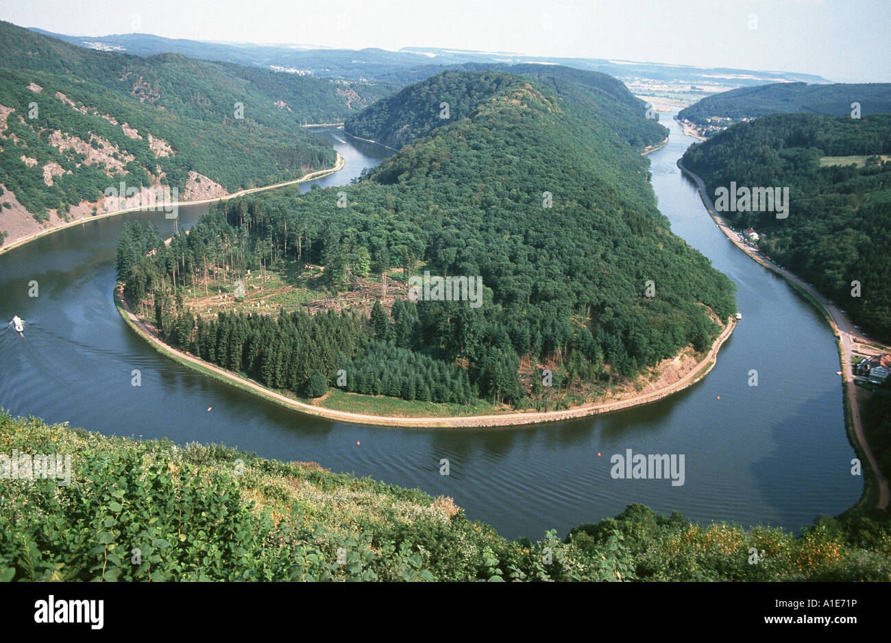 meander of the Saar, Germany, Saarland, Merzig Stock Photo - Alamy