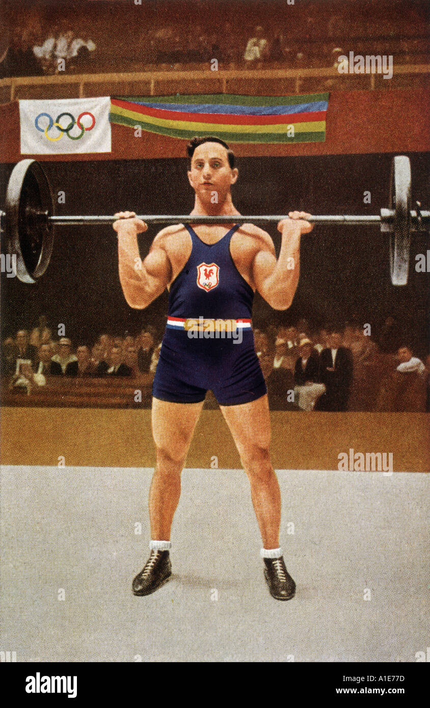Olympics 1932 Weightlift Stock Photo - Alamy