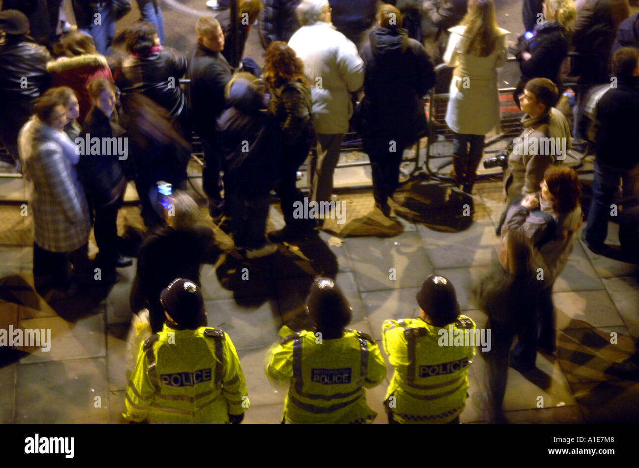 party crowd police patrol duty on met metropolitan police officers ...