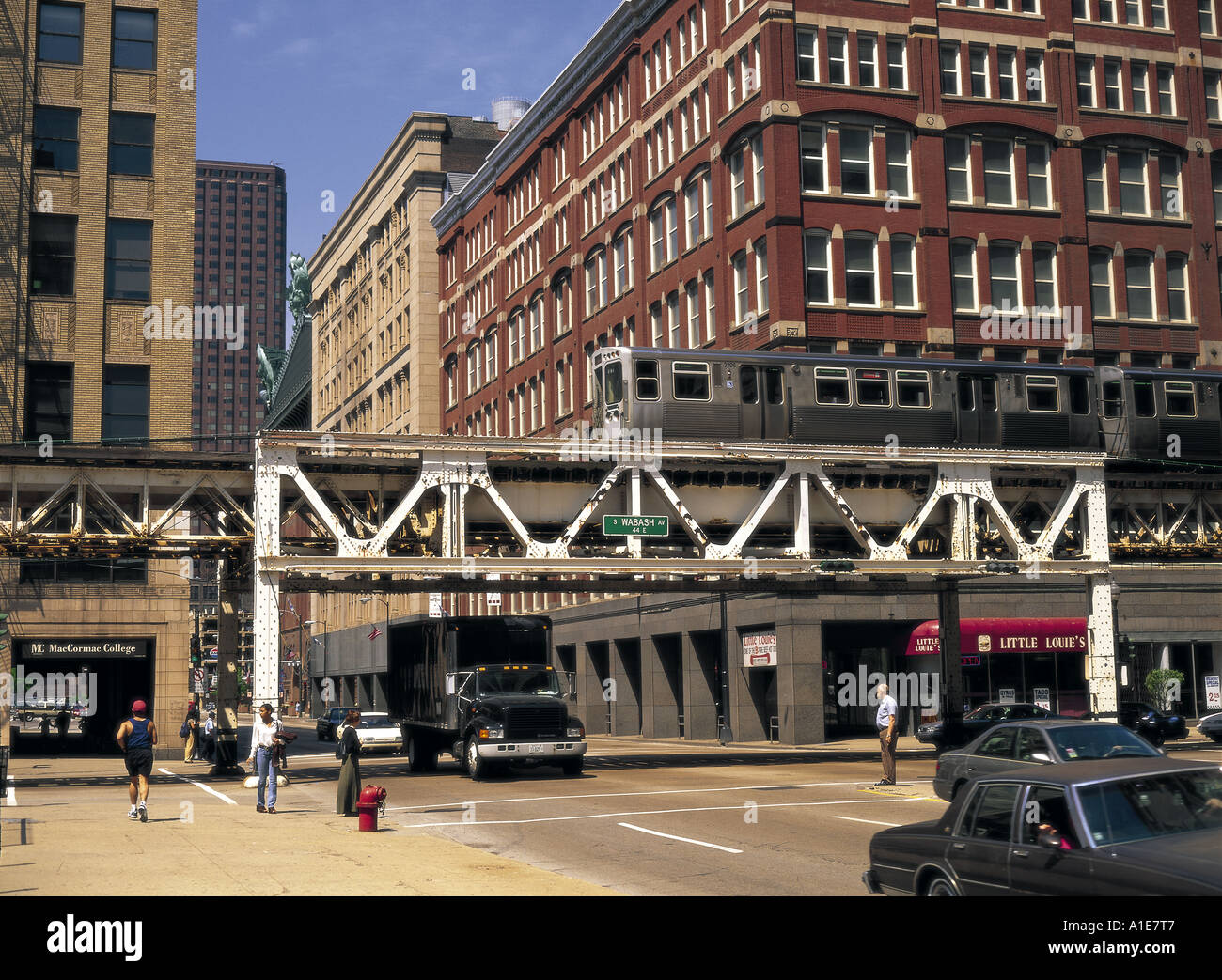 Elevated Loop Train in Chicago, Illinois, USA Stock Photo - Alamy