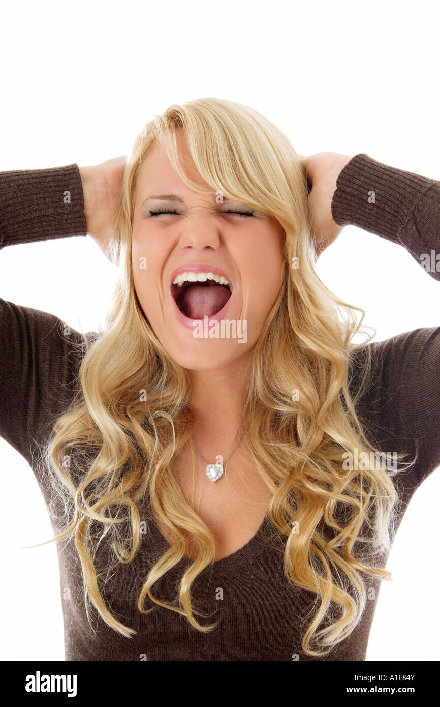 young blonde crying Stock Photo - Alamy