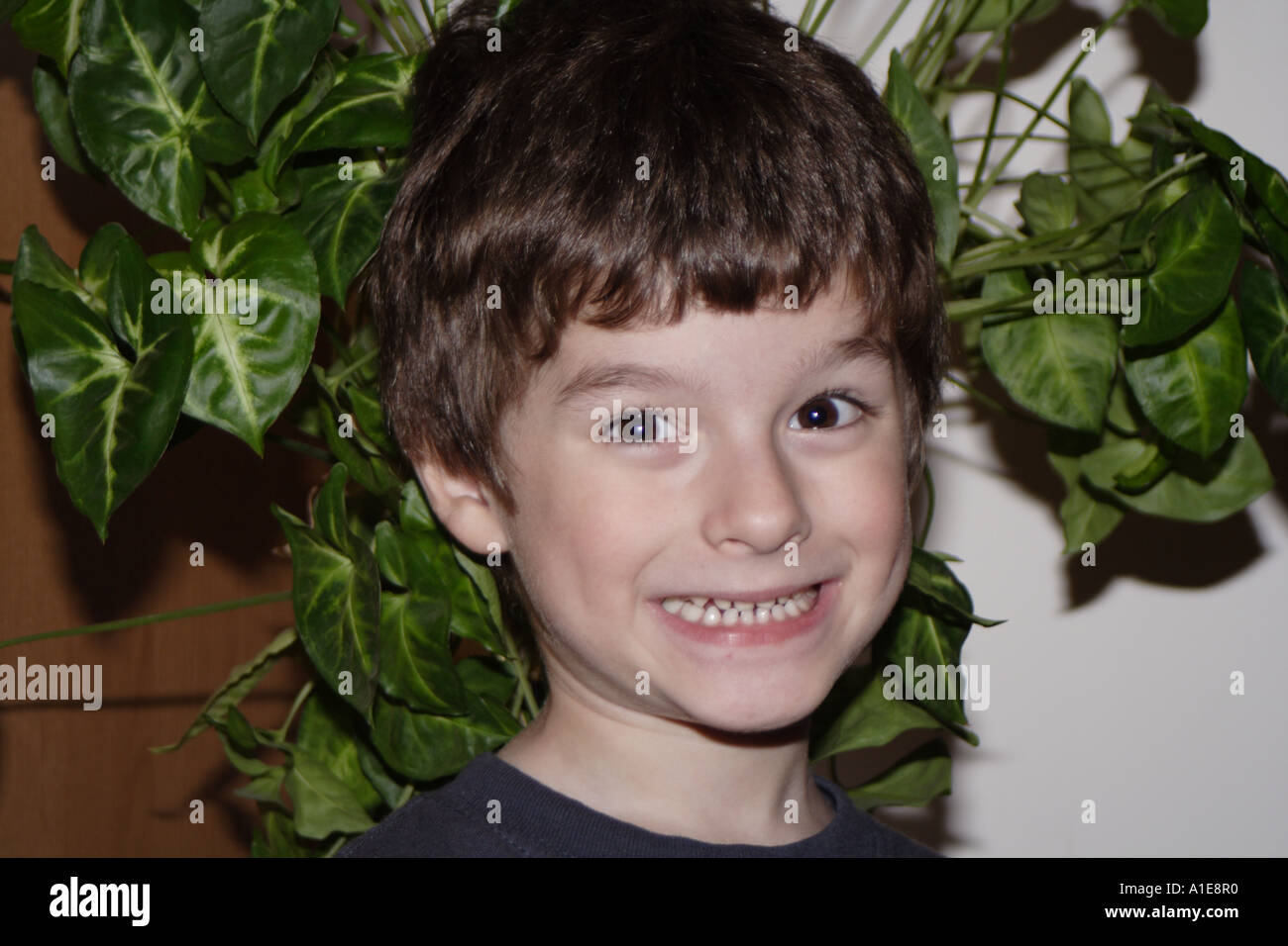 Boy is showing his tiths Stock Photo - Alamy