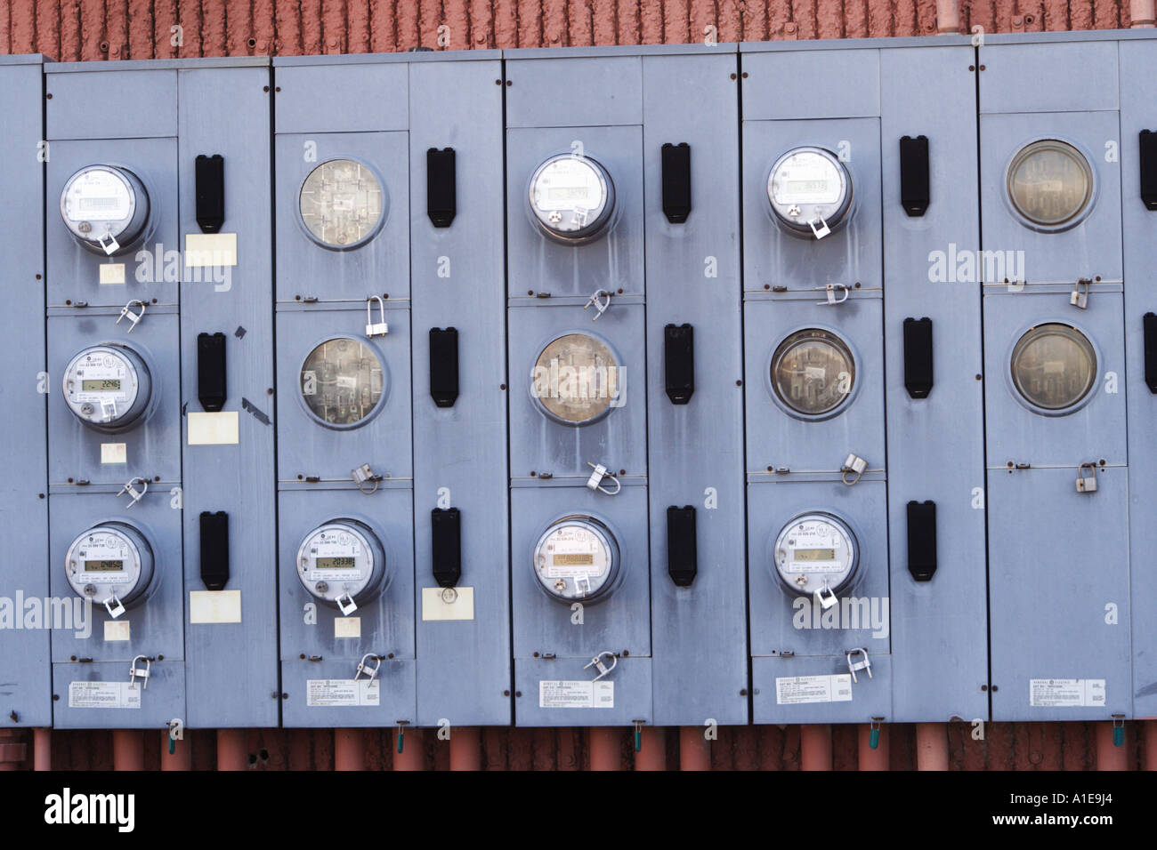 Electricity meters on wall hi-res stock photography and images - Alamy