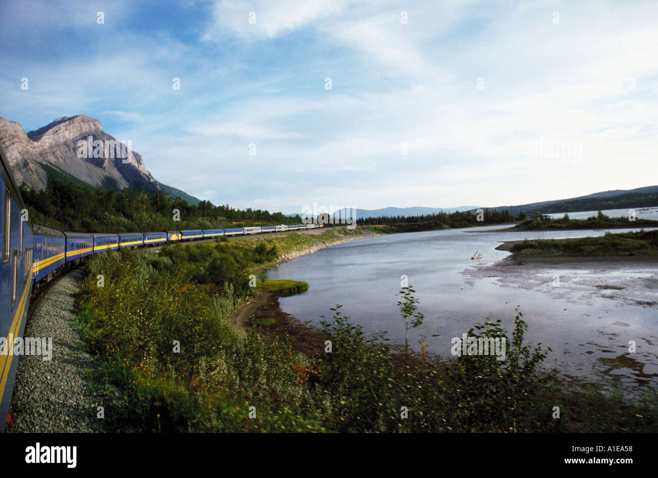 VIA Rail passenger train near Lake Superior ON Stock Photo - Alamy