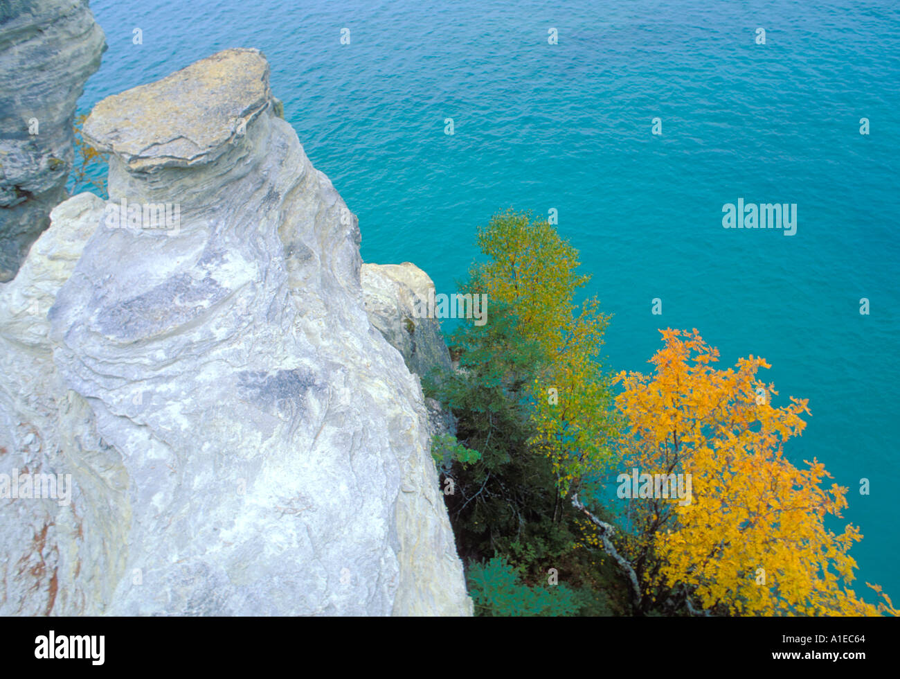 Pictured Rocks National Lakeshore Fall in Michigan Upper Peninsula USA ...