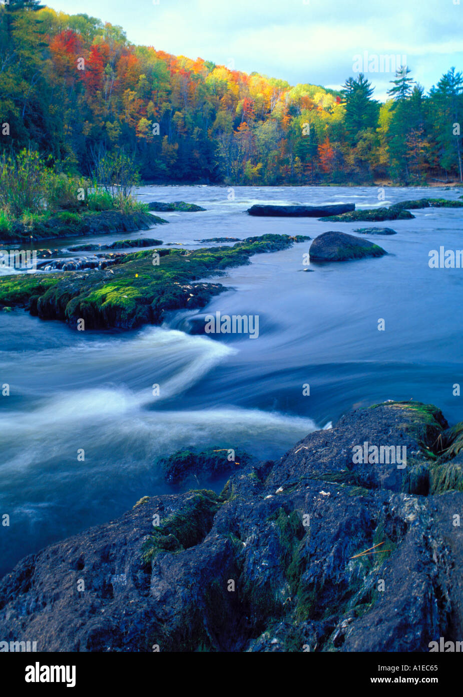 Piers Gorge Menominee River Fall in Michigan Upper Peninsula USA Stock ...