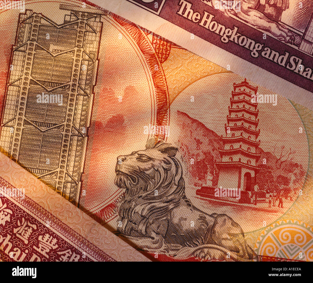 Detail of Hong Kong banknote Stock Photo - Alamy