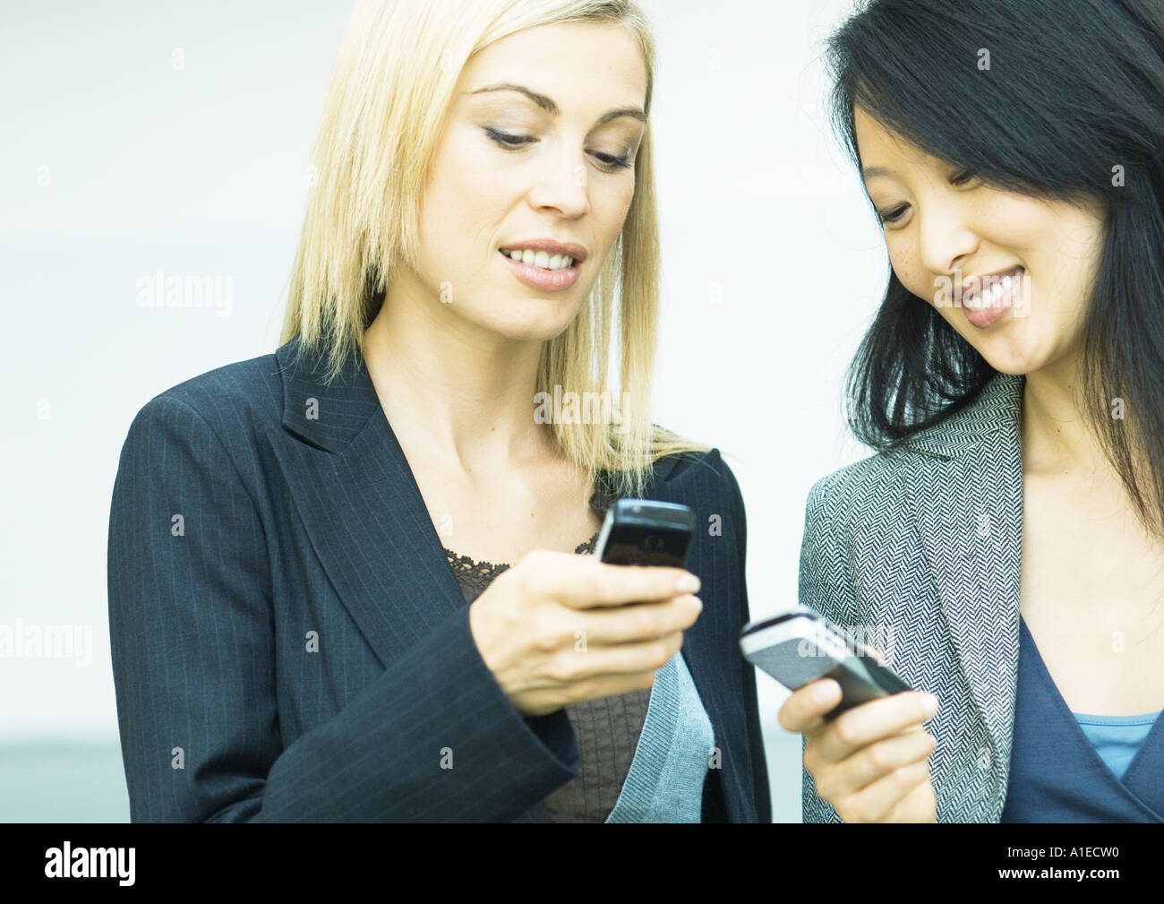 Two people interacting looking camera hi-res stock photography and ...