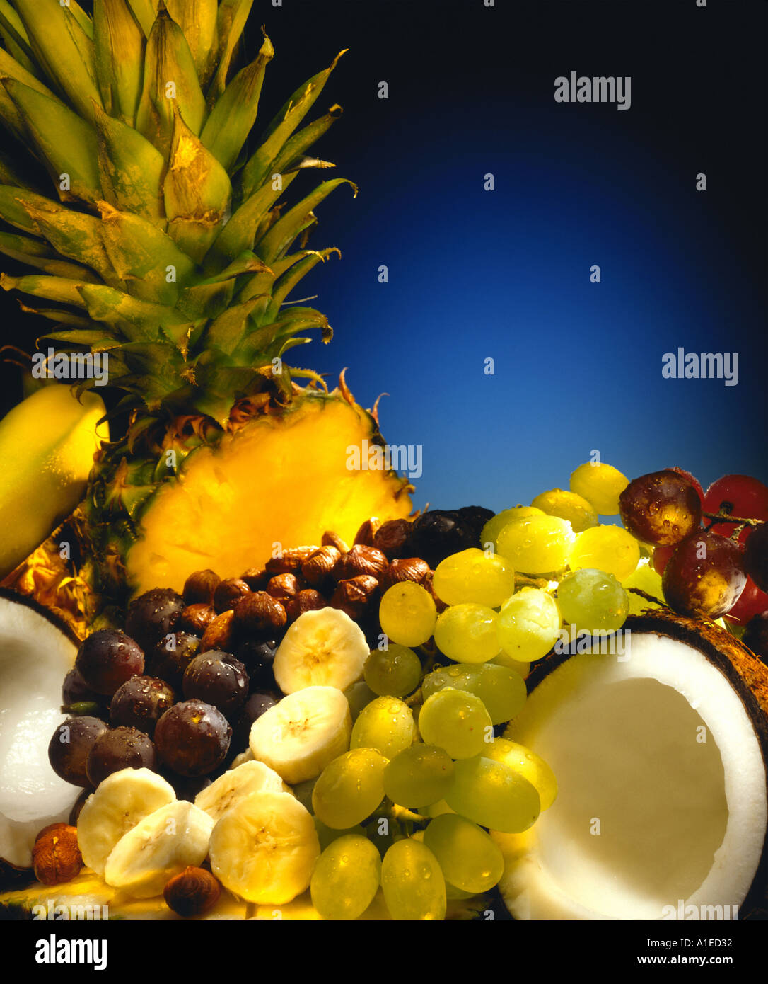Display of fresh tropical fruit Stock Photo - Alamy