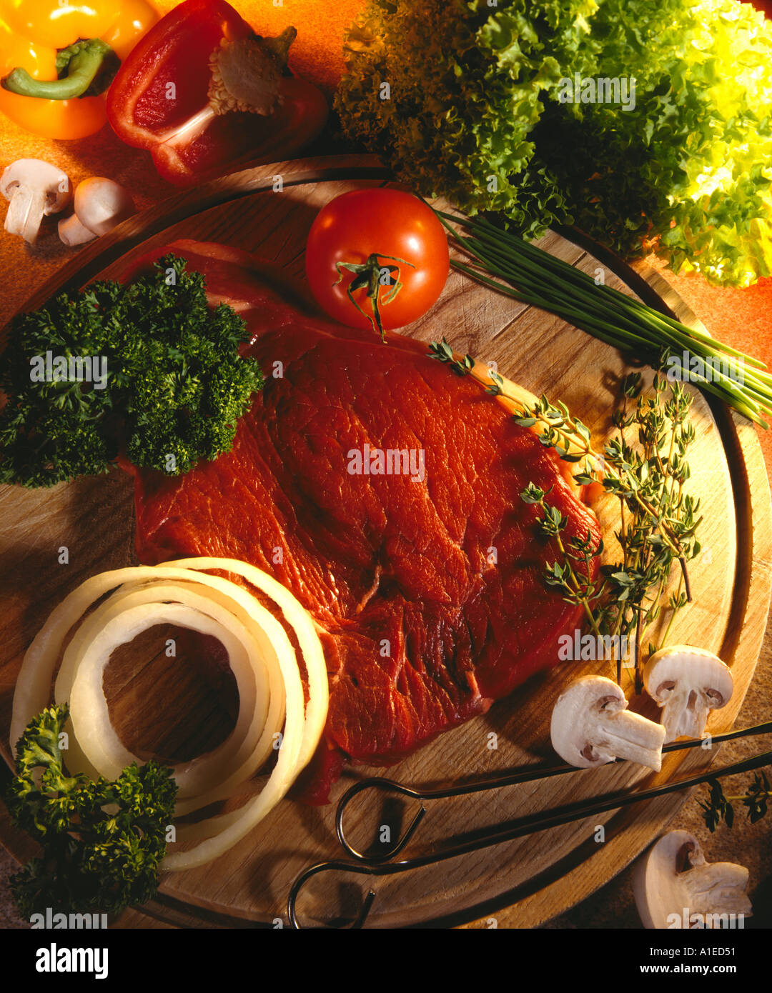 fresh meat recipe Stock Photo - Alamy