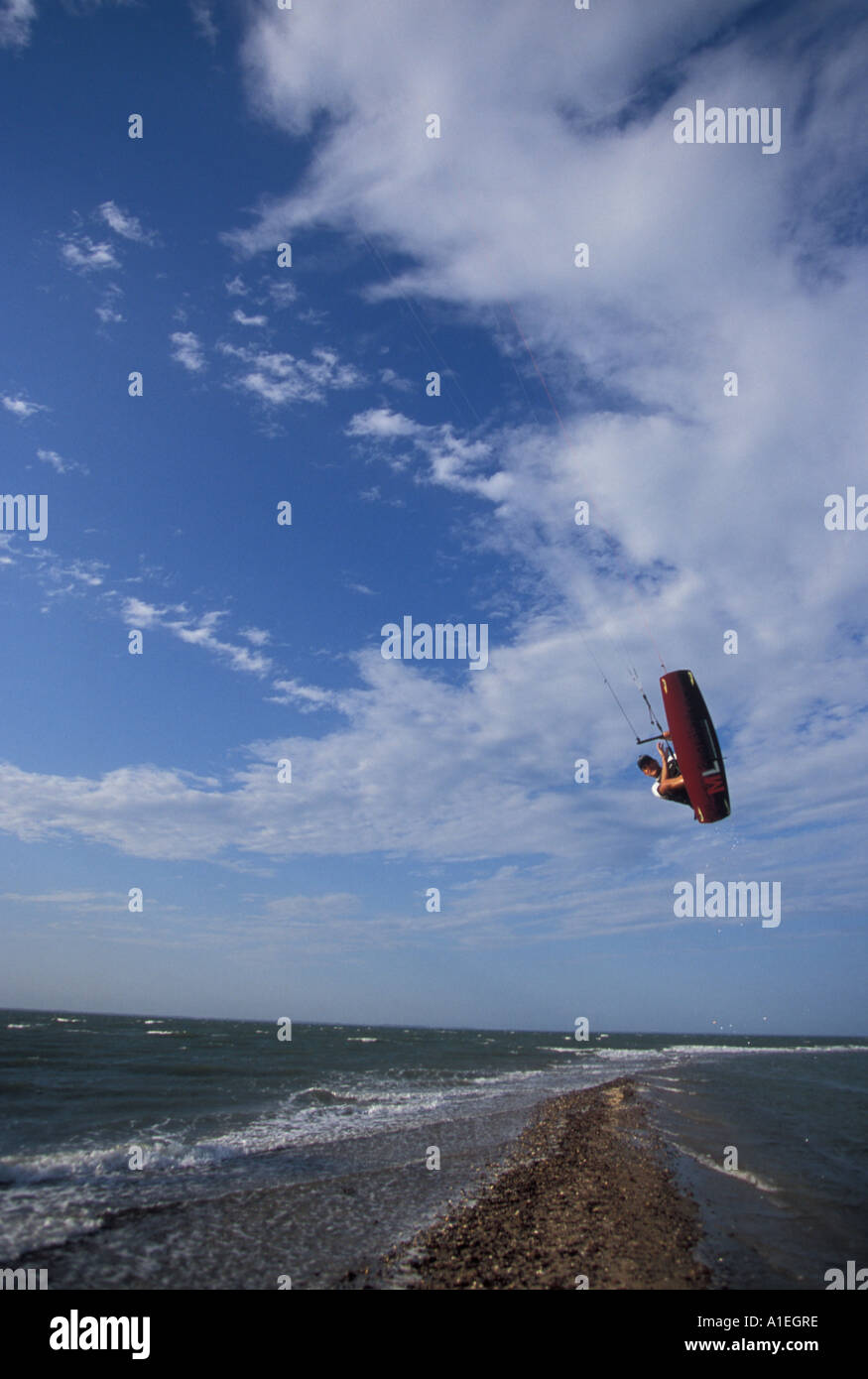 Kiting at Scarborough, Moreton Bay, Queensland, Australia Stock Photo ...