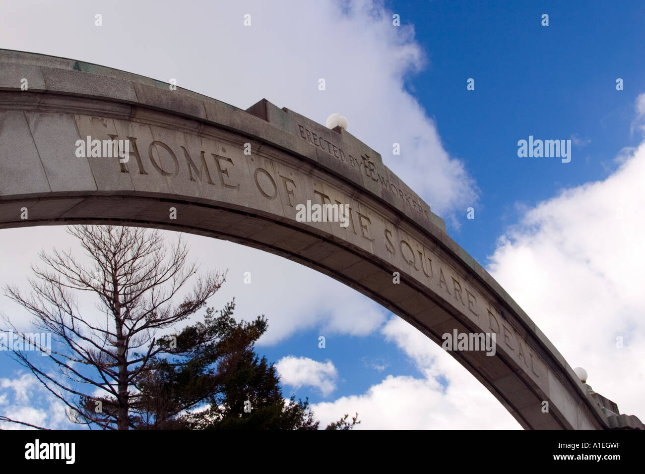 " Home of the Square Deal Stock Photo - Alamy